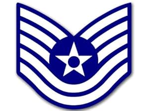 Amazon.com: Air Force Rank TECHNICAL SERGEANT Chevron Shaped Sticker ...