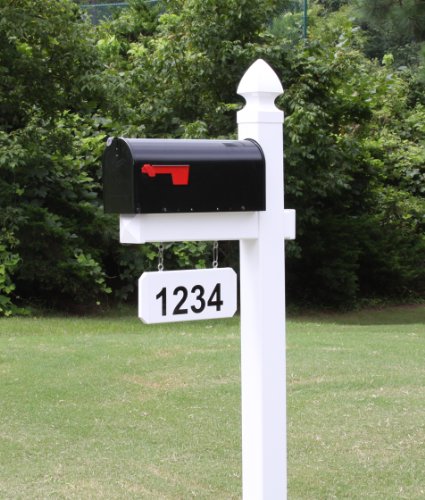 The Loudon Vinyl / PVC Mailbox Post - White (Includes Mailbox) Home ...