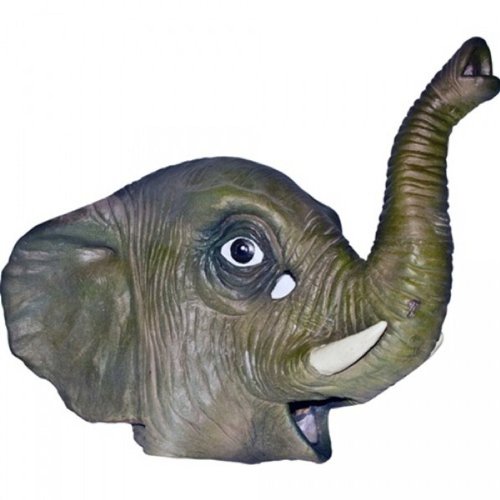 Latex Full Head ELEPHANT Mask w/ Long Trunk Home Garden Decor Trunks
