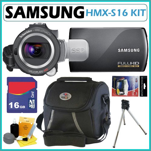 Samsung HMX-S16 High Definition WiFi Camcorder with 64GB SSD Memory and ...