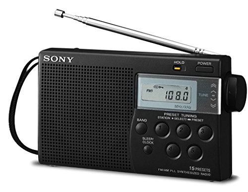 Sony Compact Portable Radio with AM/FM Digital Tuning, Built-in Speaker ...