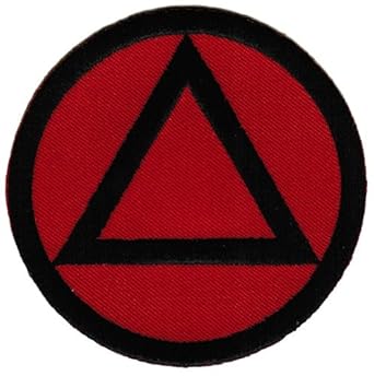 Amazon.com: Circle Triangle Sobriety Patch Embroidiered Iron-On Sober ...