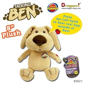 Amazon.com: Talking Ben Toy Dog with Sounds - 8": Toys & Games