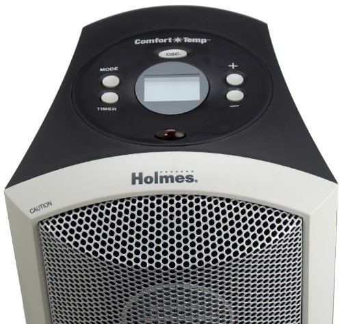 ^@ Holmes Triple Ceramic Heater with Comfort Control Thermostat Gray ...