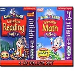 Amazon.com: Reader Rabbit Personalized Reading & Math 4-6 Deluxe (4 CD ...
