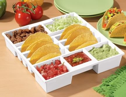 Amazon.com | The Taco Tray - A Food Serving Center by Austin-Abbott ...