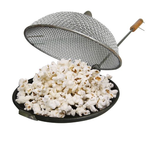 Popcorn Popper For Frying Pan - Bbq Chiminea Fire Bowl - Chromed Steel ...
