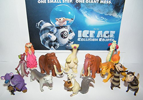 Ice Age: Collision Course Movie Deluxe Figure Set of 13 with Scrat, Sid ...