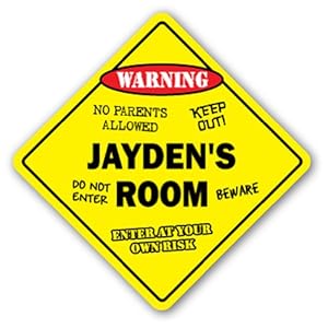 Amazon.com: JAYDEN'S ROOM SIGN kids bedroom decor door children's name ...