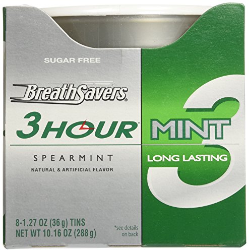Breath Savers 3 Hour Spearmint Mints, 1.27-Ounce pucks (Pack of 8) Food ...