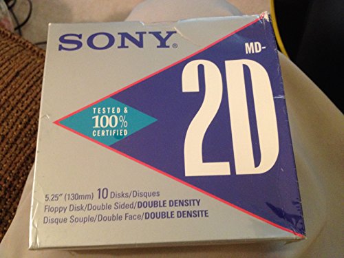 Sony MD-2DA Double-Sided Double Density 500KB 5.25" Floppy Disks (10 ...