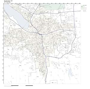 Amazon.com - ZIP Code Wall Map of Syracuse, NY ZIP Code Map Laminated ...