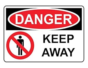 Amazon.com: Danger Keep Away 10X14 Aluminum Metal Sign: Sports & Outdoors