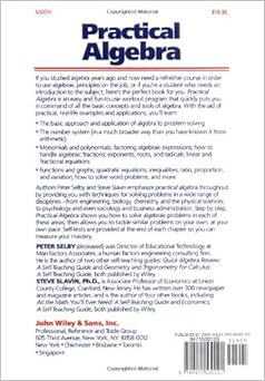 Practical Algebra: A Self-Teaching Guide, Second Edition: Peter H ...
