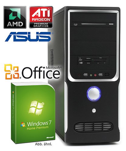 PC – CSL Sprint A19993H (Dual) – Office DualCore! PC-System mit AMD ...