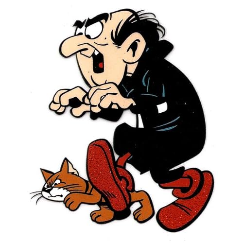 Amazon.com: Gargamel rotten teeth black robe w Azrael cat bungler evil ...