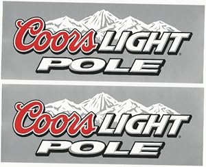 Amazon.com: Coors Light Pole Racing Decals Stickers 9 Inches Long Size ...