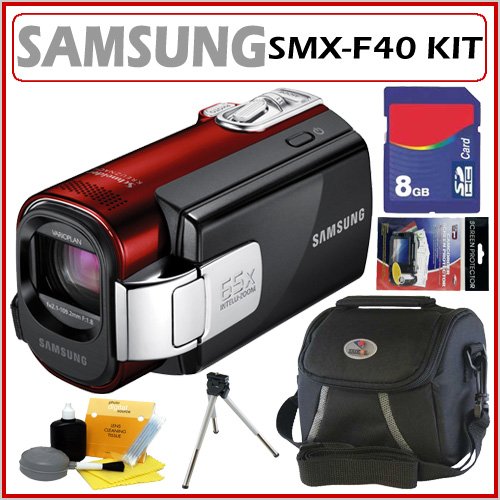 Samsung SMX-F40 Memory Card Digital Camcorder with 52x Optical Zoom in ...