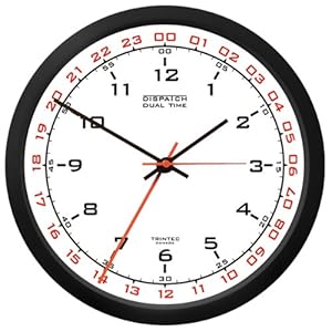 Amazon.com: Trintec 12 & 24 Hour Military Time Swl Zulu Time 24hr Wall ...