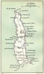 LUNDY ISLAND: Devon. Bristol Channel. WARD LOCK;1897 map: Amazon.co.uk ...