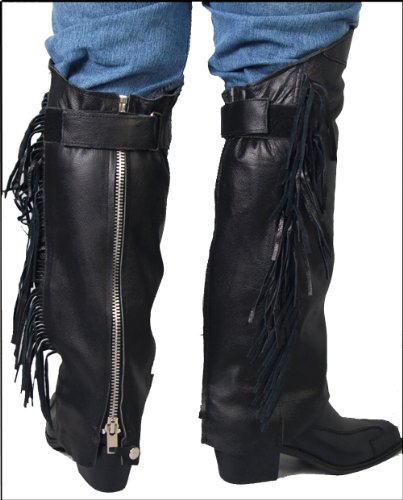 Motorcycle Biker Leather Leg Warmer Half Chap XL/2XL Apparel ...