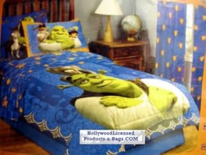 Amazon.com : Shrek 4 Piece Twin Size Bedding Set with Curtains : Bed ...