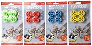 Amazon.com: Loc A Sok Sock Locks (Pack of 40 - Green, Blue, Red and ...
