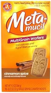 Amazon.com: Special Pack of 5 METAMUCIL WAFERS CINNAMON 12 per pack ...