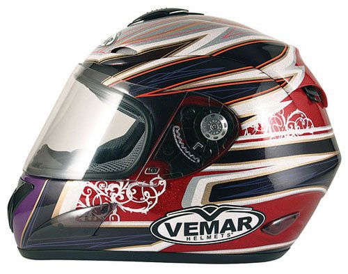 Vemar VSREV Motorcycle Helmet – R&S Burgundy | Motorcycle Helmets Cheap