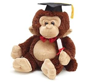 Amazon.com: Plush Graduation Monkey with Cap and Diploma: Toys & Games