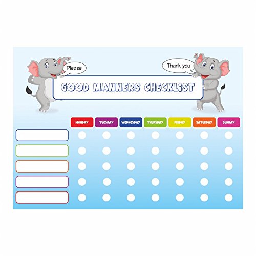 Buy Good Manners Checklist Reward Chart- 2 Charts With Stickers Online ...