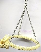 1775 SISAL PYRAMID ROPE SWING natural roost toy toys bird cage cages ...