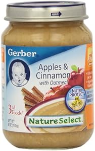 Amazon.com : Gerber 3rd Foods Oatmeal Apple Cinnamon, 6-Ounce (Pack of ...