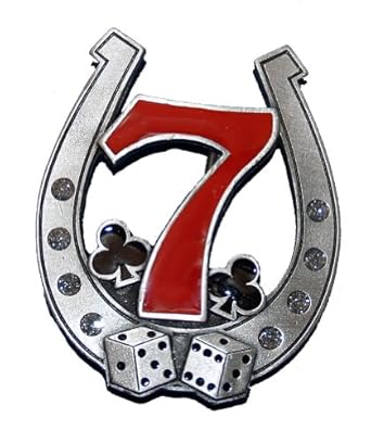 Amazon.com: Horseshoe Lucky Number 7 and Dice Belt Buckle (CS-035 ...