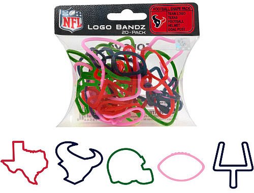 Houston Texans Football Bandz Silly Rubber Bands 20PK