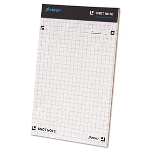 Amazon.com : Ampad Shot Note Writing Pad 5x8 Graph White : Early ...