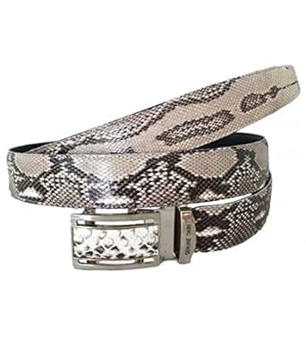 Authentic Snake Skin Men's Genuine Python Leather Belt 32 Natural White ...