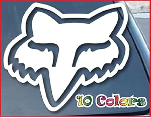 Amazon.com: Fox Head Car Window Vinyl Decal Sticker 5" Wide (Color ...