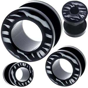 Amazon.com: 1 Pair of 00g 10mm 00 Gauges Gauge Flesh Tunnels Flesh ...