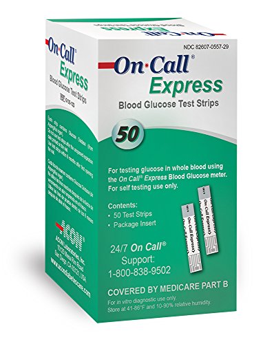On Call Express G135-10D Blood Glucose Test Strips Health Beauty Health ...