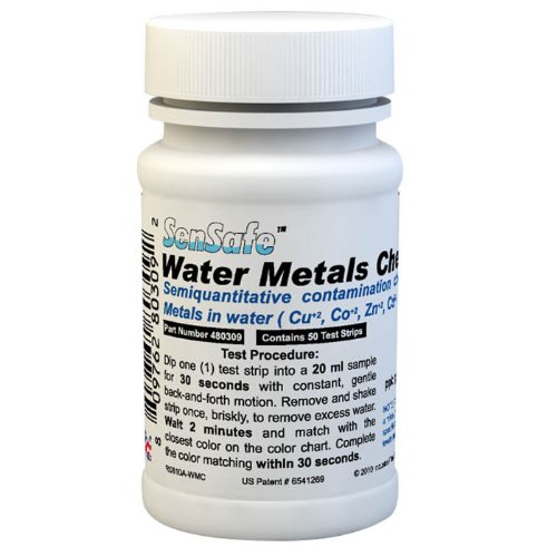 50 Heavy Metal Test Strips, Testing Kit For Iron, Copper, Cobalt, Zinc ...