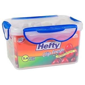 Amazon.com: Hefty Clip Fresh Food Storage Container 5.4 Cups ...