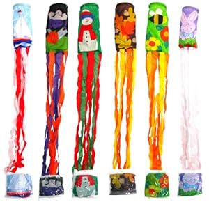 Amazon.com: Festive 6-Pack Of Seasonal Decorative Windsocks: Everything ...
