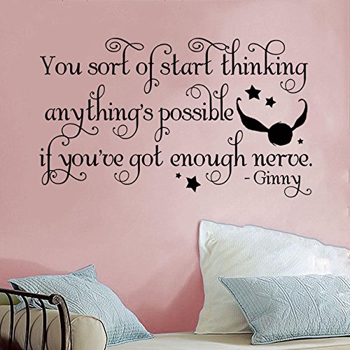 Harry Potter Ginny Quidditch Snitch Quote Vinyl Wall Decal Hogwarts ...