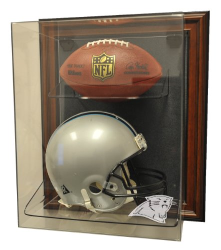 Carolina Panthers Helmet and Football "Case-Up" Display Brown - Acrylic ...