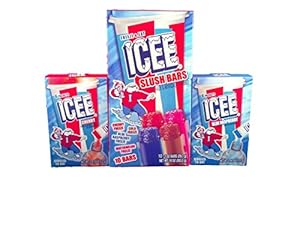Bundle of 3 Boxes - Icee Freeze & Eat Slush Bars (10 Count), Cherry ...