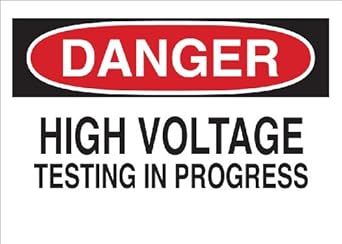 Brady 25548 Plastic Electrical Hazard Sign, 7" X 10", Legend "High ...