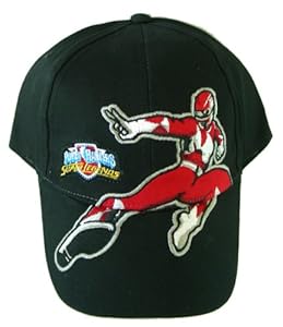 Power Rangers children's baseball cap- Boys Red ranger hat (black ...