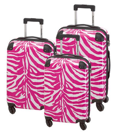 3-teiliges Trolley-Kofferset Reisekoffer Hartschale im trendigen Pink ...