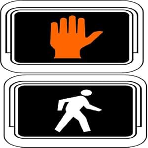 Amazon.com - Street & Traffic Sign Wall Decals - Don't Walk, Walk ...